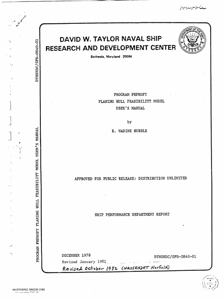 0111-Planing-Hull-Feasibility-Model-User-Manual | PDF | Hull ...