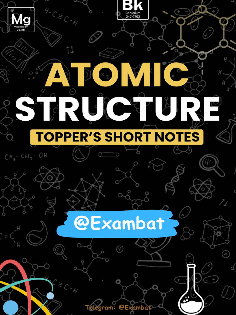 Atomic Structure Topper's Notes PDF | PDF
