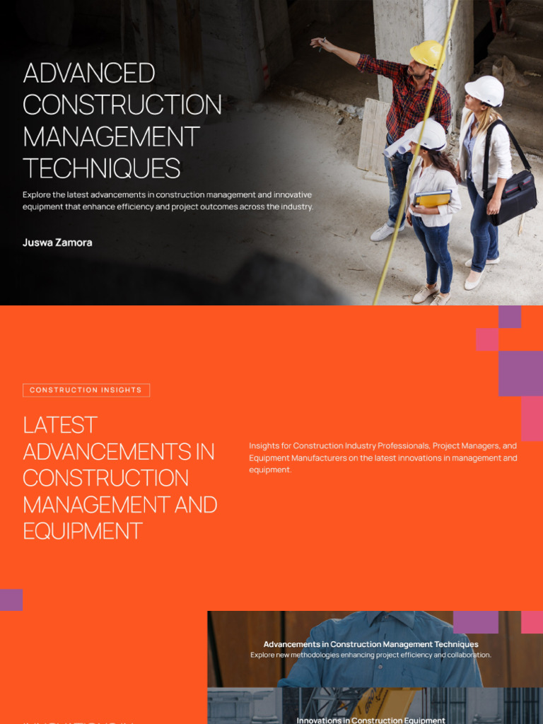 Advance Construction Management and Equipment Overview 1 | PDF