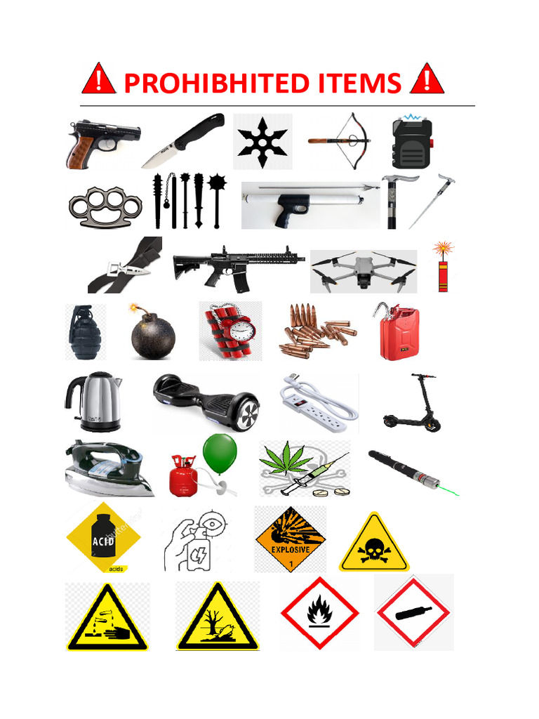 Prohibited Items List and Guidelines | PDF