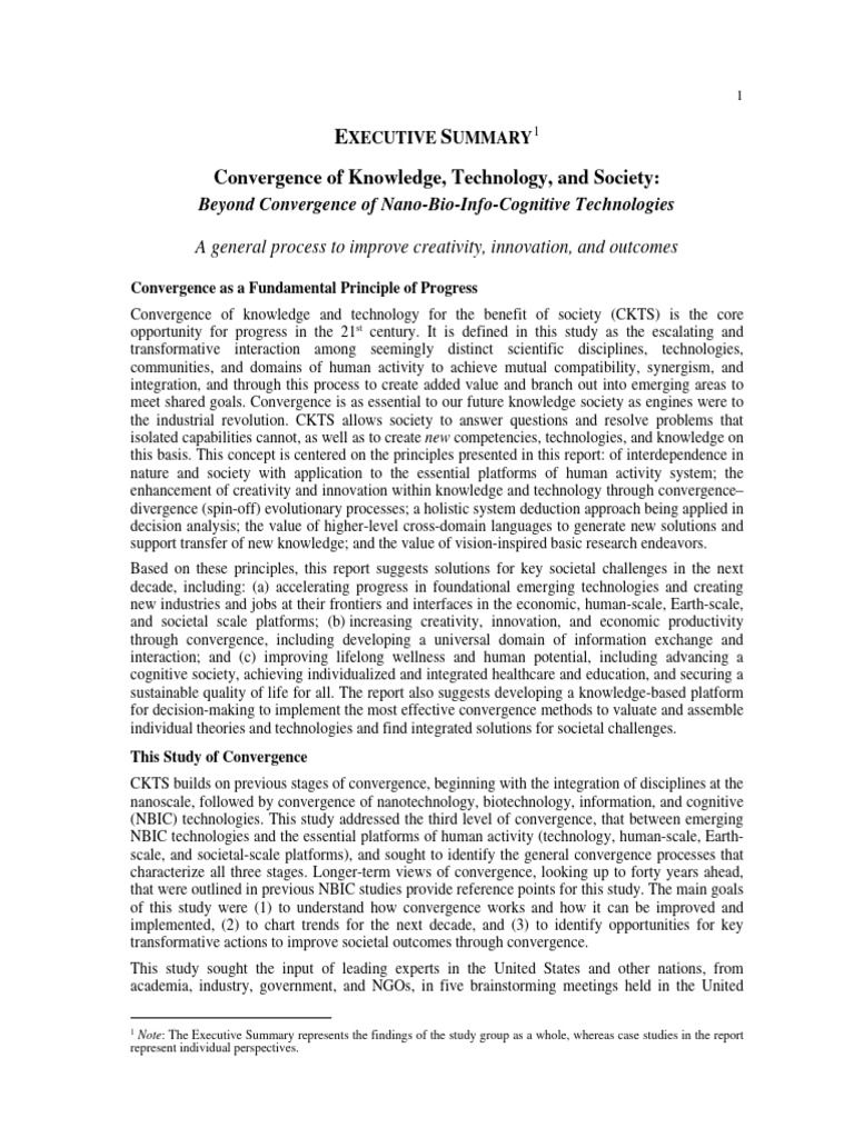 Convergence Overview - Group 4 | PDF | Creativity | System