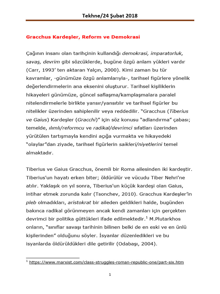 Gracchus_Kardesler_Reform_ve_Demokrasi | PDF