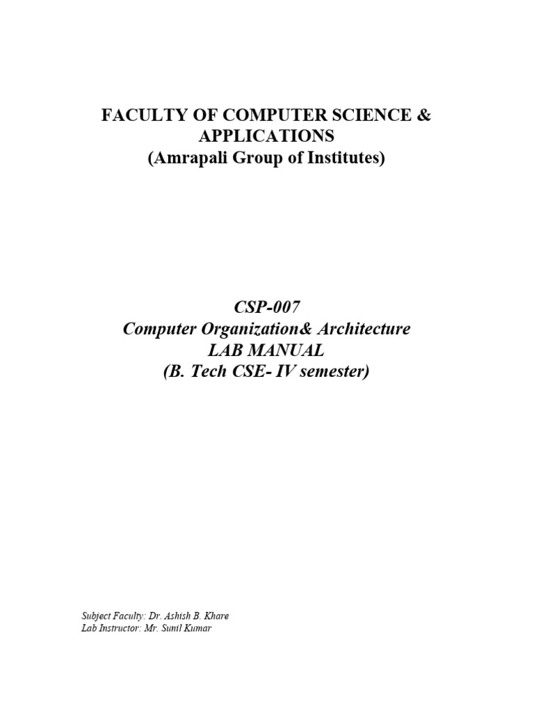 LAB MANUAL | PDF | Logic Gate | Electrical Engineering