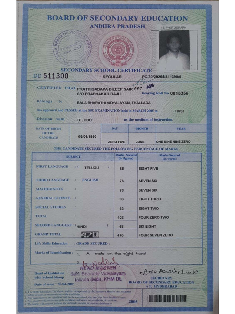 High School Marks Sheet | PDF