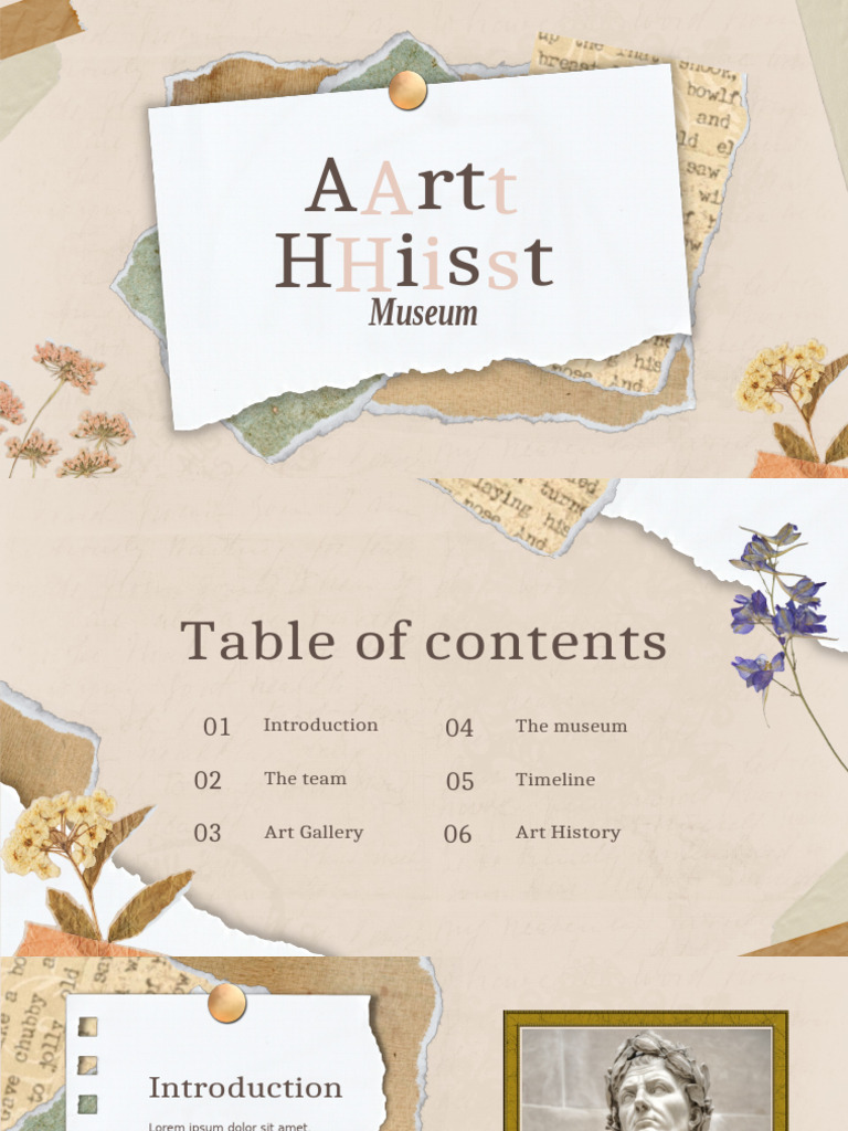 Beige Scrapbook Art and History Museum Presentation | PDF