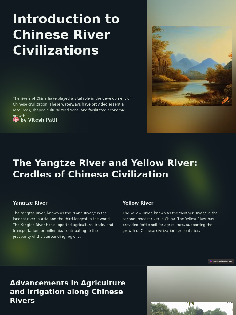 Chinese River Civilizations Overview | PDF | River | Agriculture