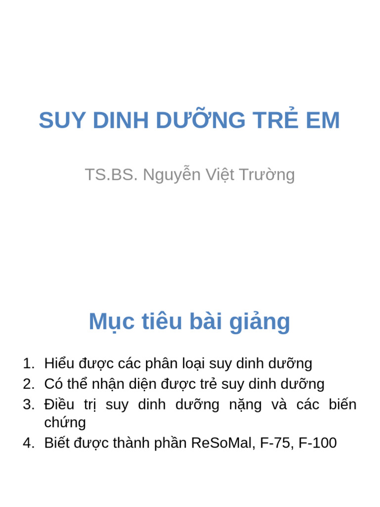 SUY DINH DƯỠNG TRẺ EM | PDF