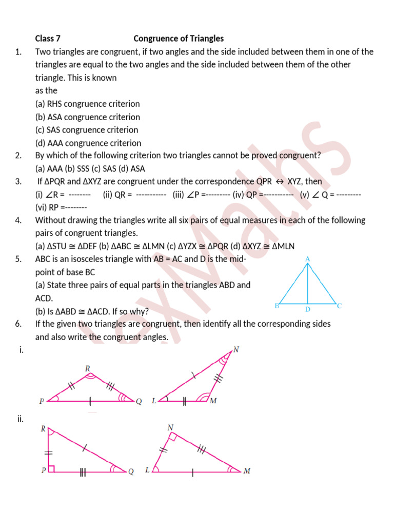Understanding Triangle Congruence Criteria | PDF