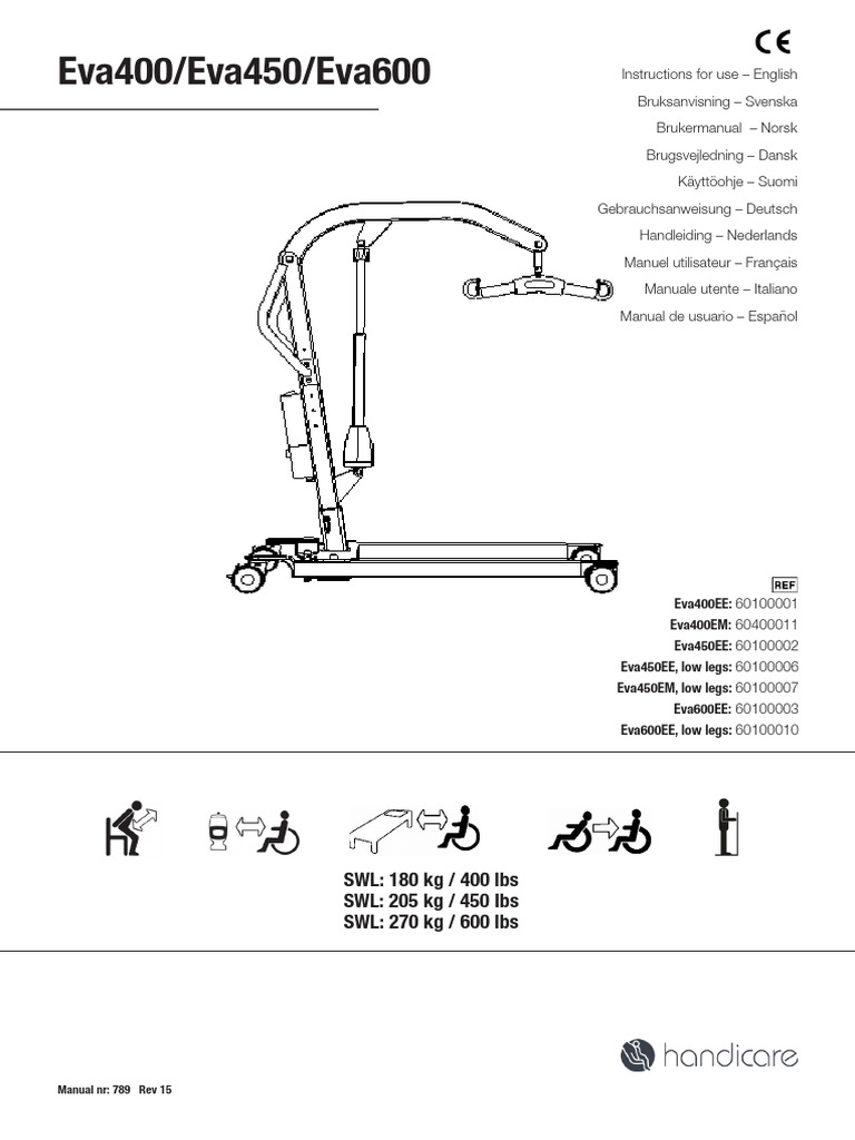 Eva Series Mobile Lift User Manual | PDF | Battery Charger | Elevator