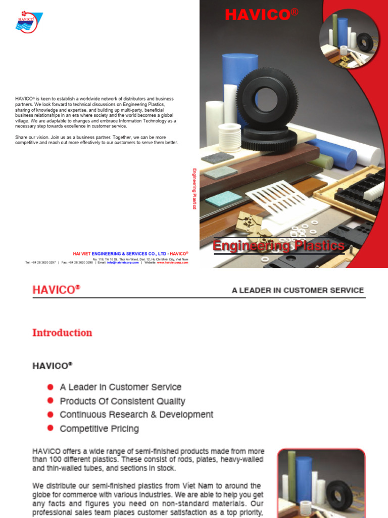Havico Engineering Plastic New 2021 | PDF | Amorphous Solid | Organic Polymers
