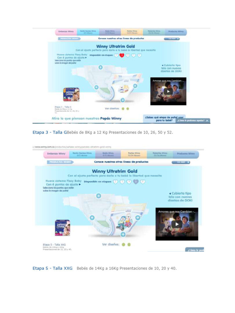 Pañales y Toallitas Humedas Winny | PDF