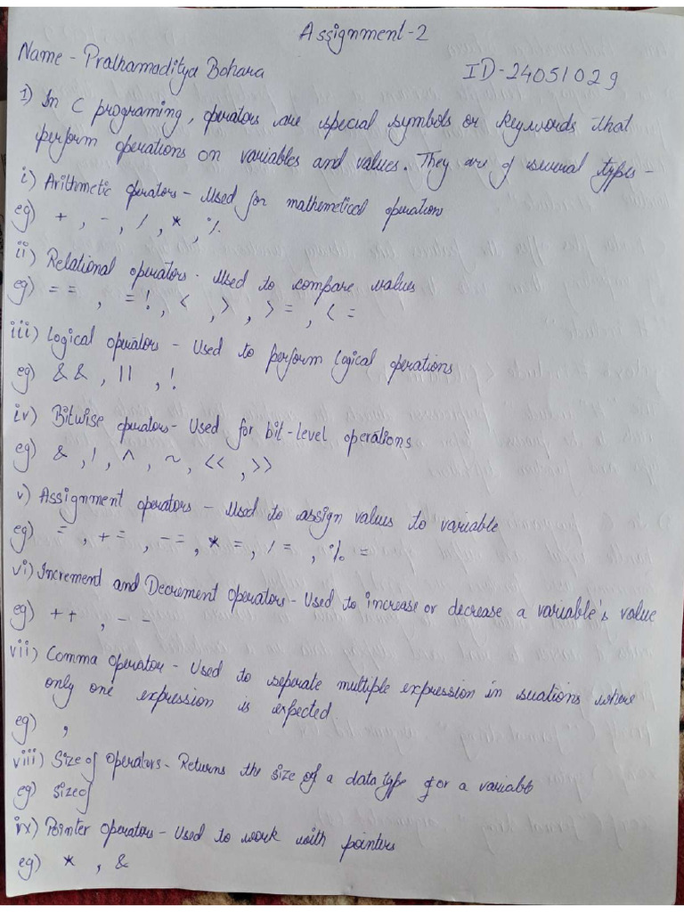 C Assignment 2 | PDF