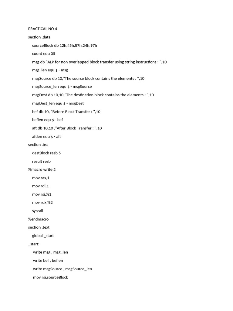 Practical No 4 | PDF