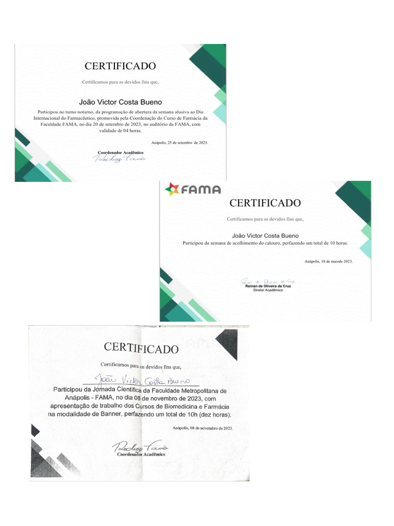 Horas Complementares 2º Período | PDF