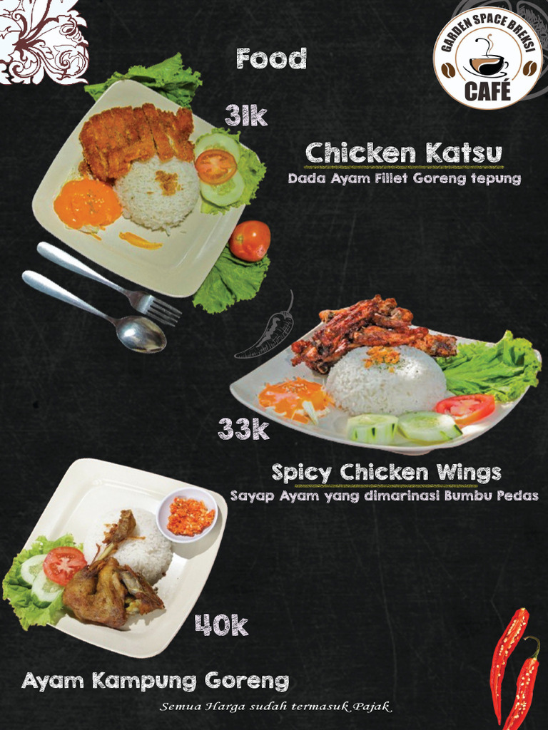 Menu Garden Space | PDF