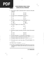 Grade 9 - Surface Area and Volume - Worksheet - 25 | PDF