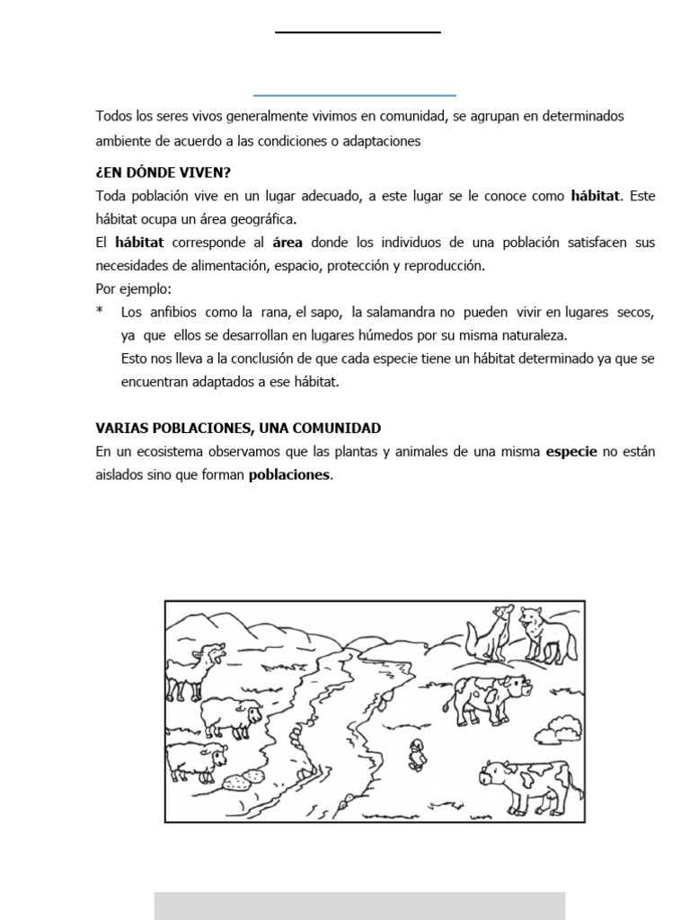 03-30-21 Los Seres Vivos Se Agrupan | PDF | Habitat | Ecosistema
