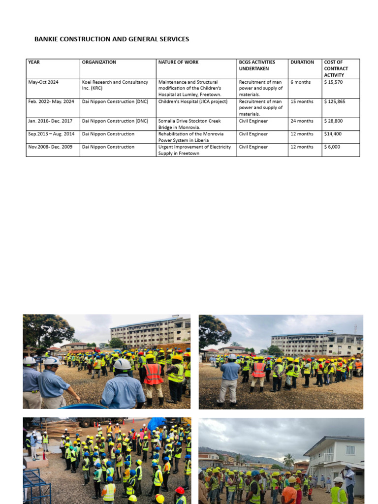 Bankie Construction Project Overview | PDF | Sierra Leone | Buildings ...