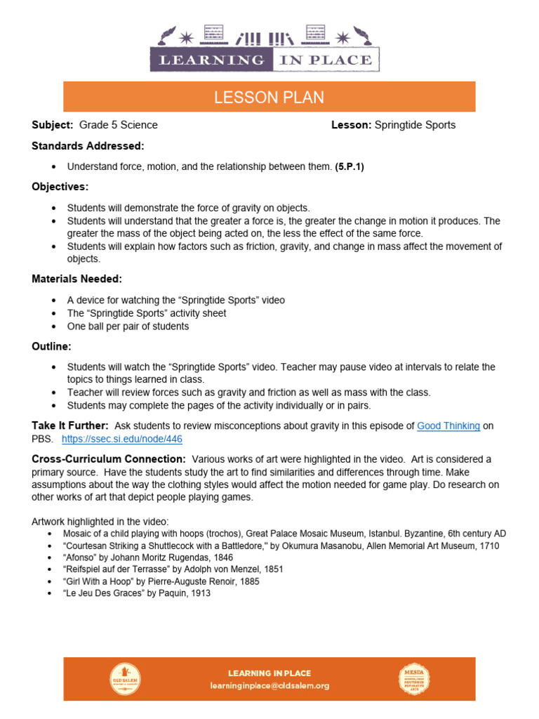 Grade 5 Science: Forces in Motion | PDF | Force | Gravity