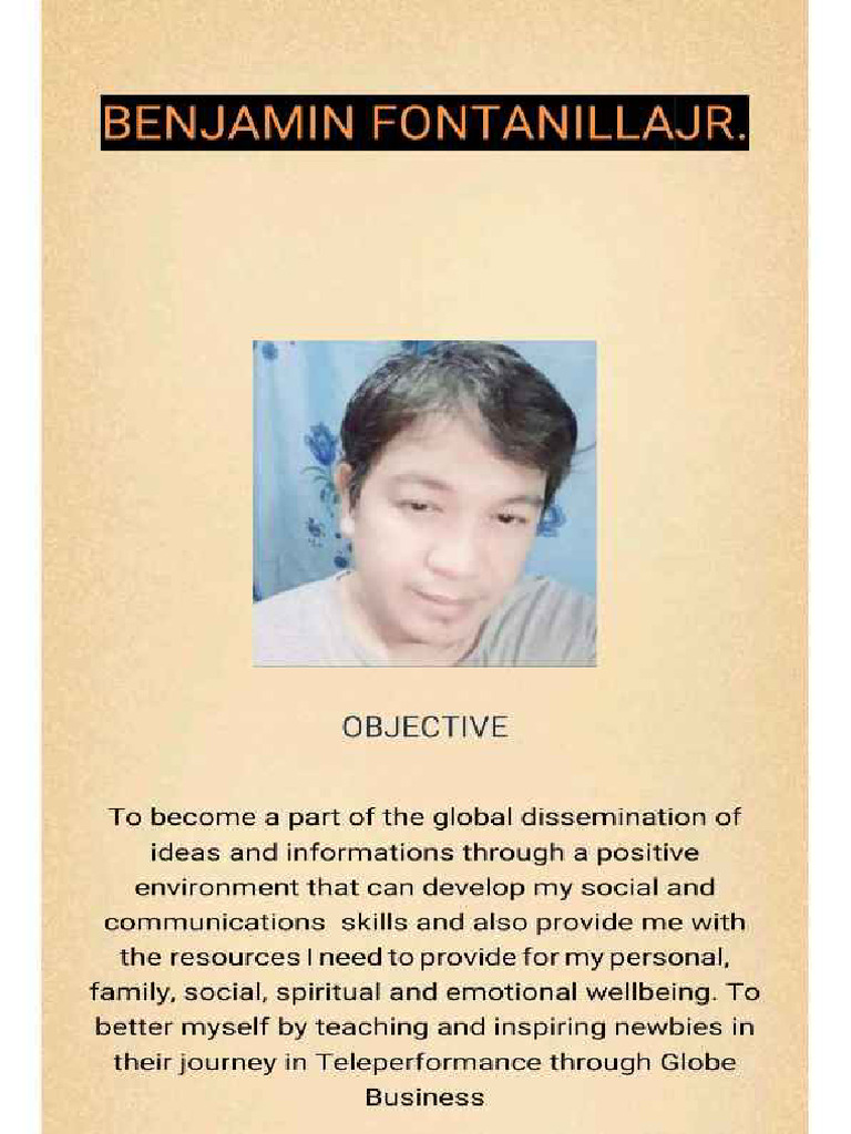 Benjamin-Fontanilla-Jr. Resume | PDF