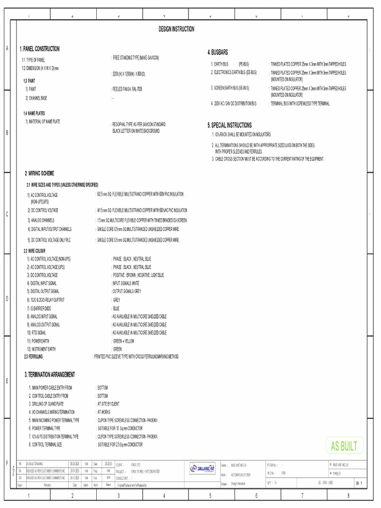 MUD MCC Panel-As built-RIO As Built | PDF | Electric Power ...