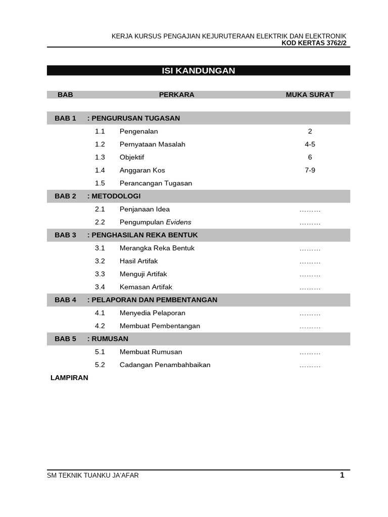 Laporan Kerja Kursus (Muhammad Thaqif) | PDF