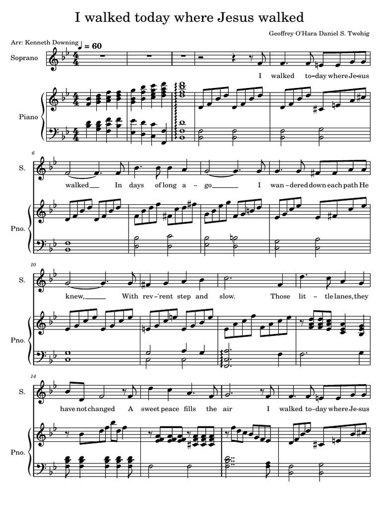 I Walked Today Where Jesus Walked | PDF