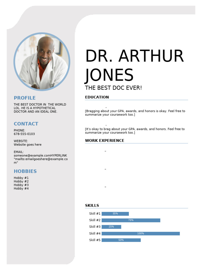 Dr. Arthur Jones: Ideal Doctor Profile | PDF