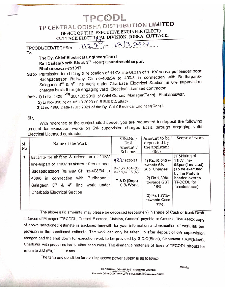 Railway Diversion Choudwar | PDF