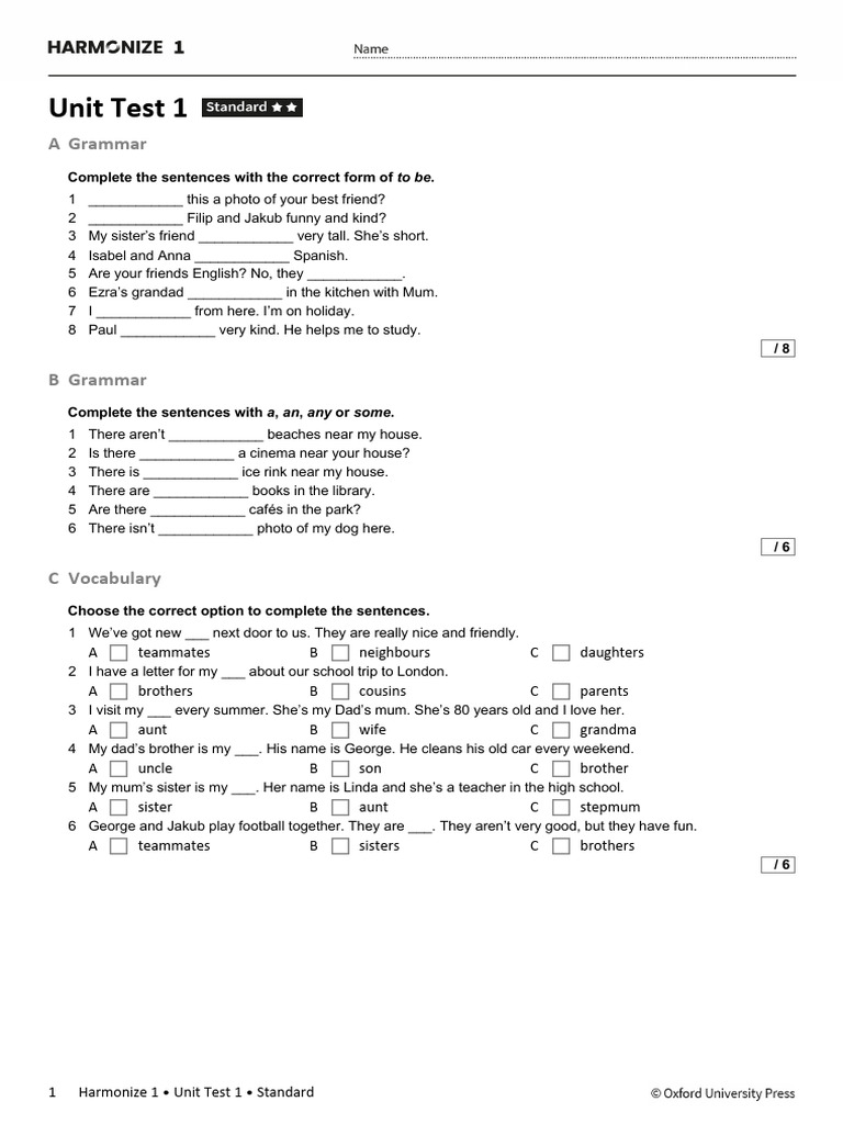 Harmonize 1 Test Standard | PDF | Volleyball