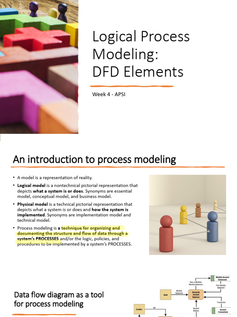 4 Logical Process Modeling - DFD Elements - 240314 - 082046 | PDF | Computing | Computer Programming