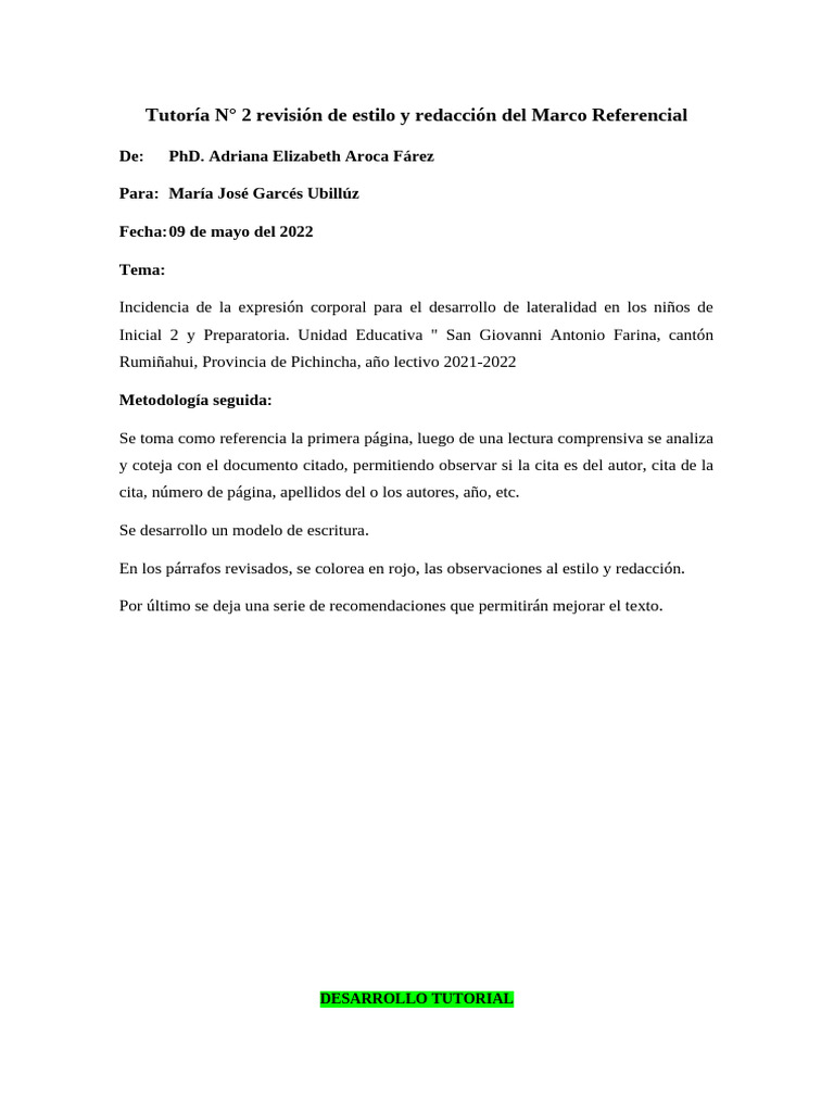 Revisión de Estilo en Expresión Corporal | PDF | Aprendizaje ...