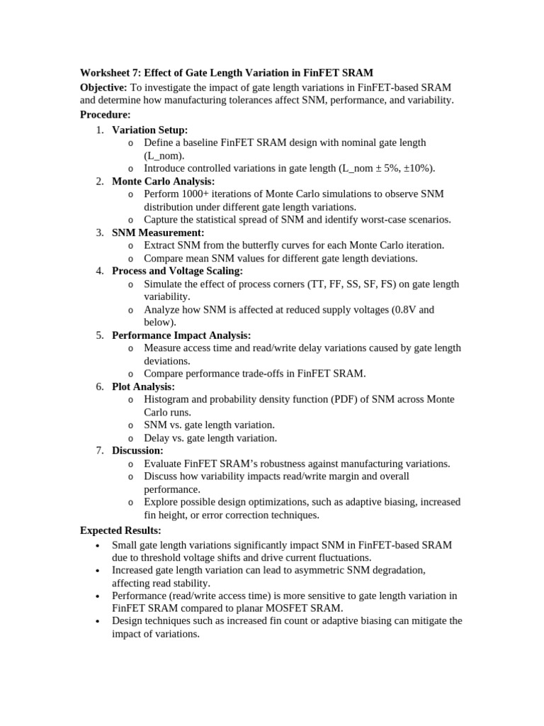 FinFET SRAM Gate Length | PDF