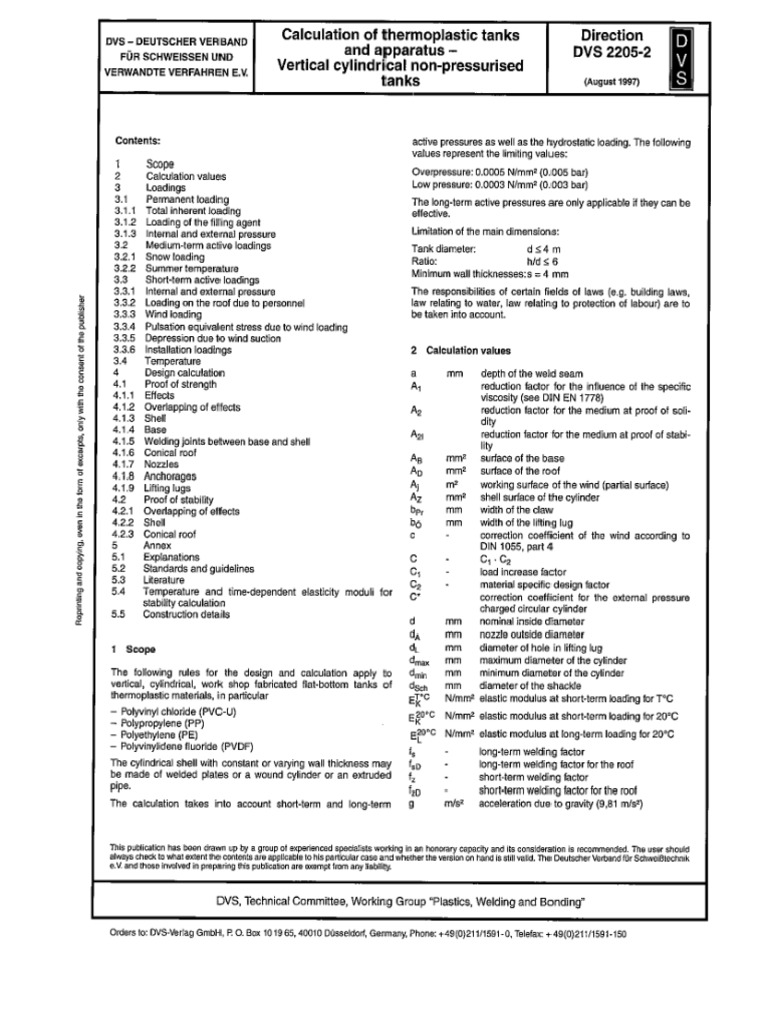 DSV 2205-2 Thermoplastic tank | PDF