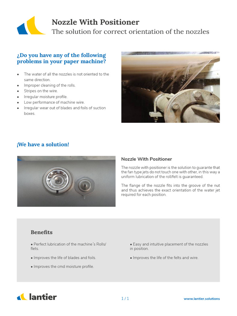 Nozzle Positioner for Paper Machines | PDF