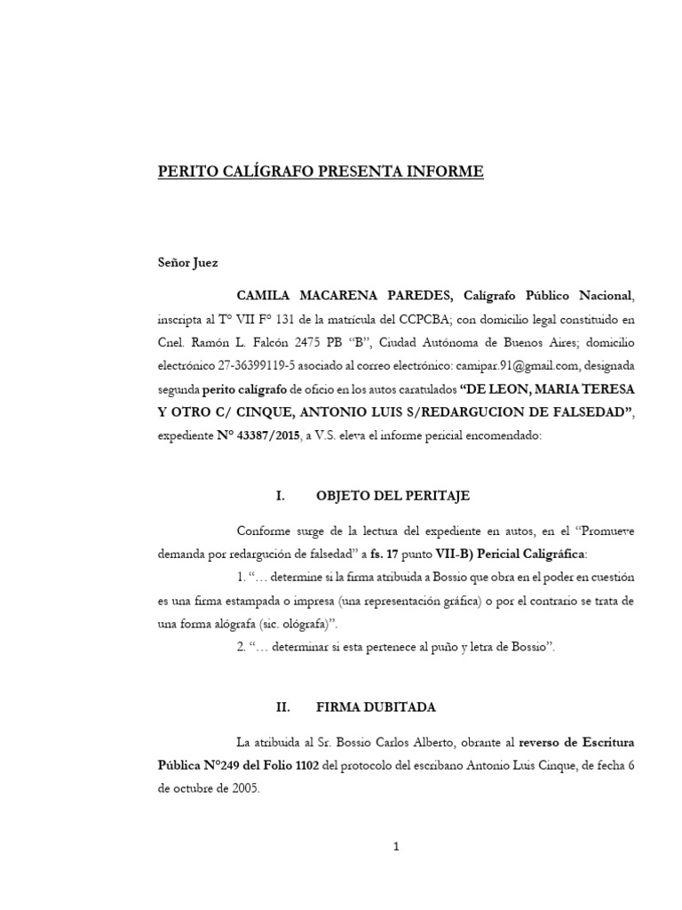 Pericia Caligr. Poder Judicial | PDF | Color