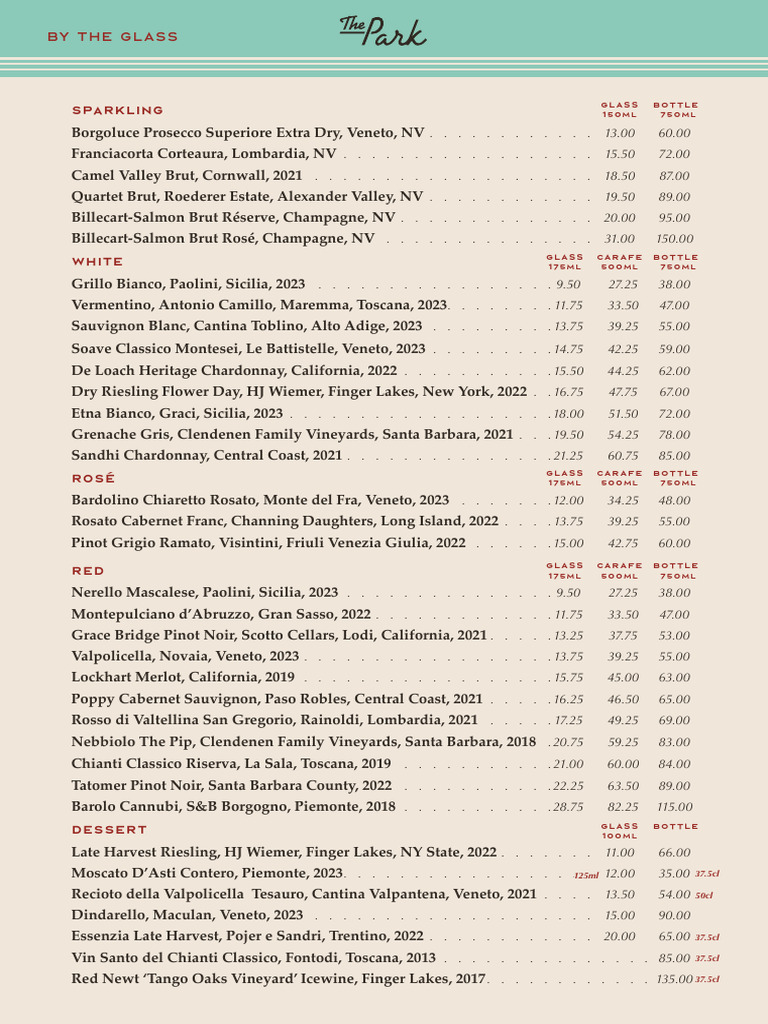 1739469541-The-Park Wine Cocktail Menu 02-25 Web | PDF | Viticulture ...