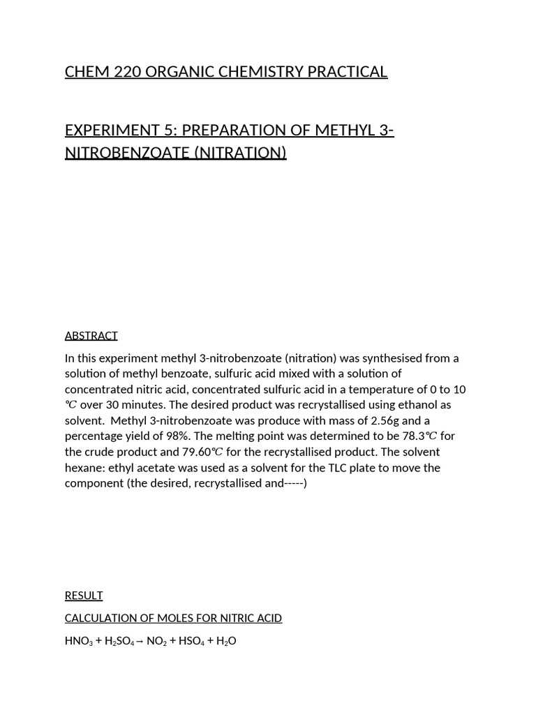 5 Chem 220 Organic Chemistry Practical | PDF