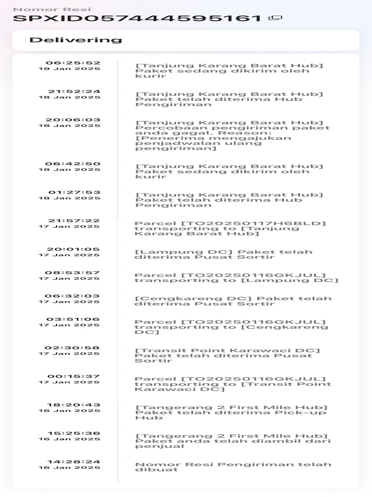 SPX Express Kurir, Pengiriman Dan Tracking SPX Indonesia | PDF