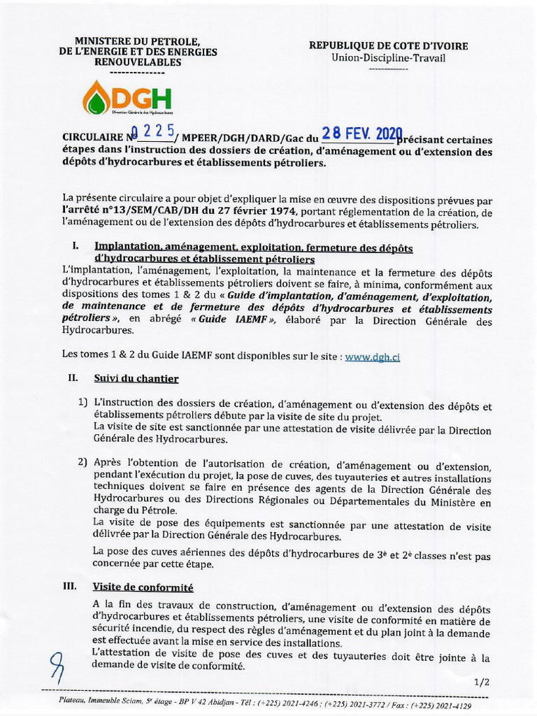 DGH Circulaire | PDF