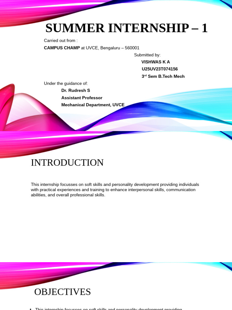 Summer Internship Report on Soft Skills | PDF | Communication | Leadership