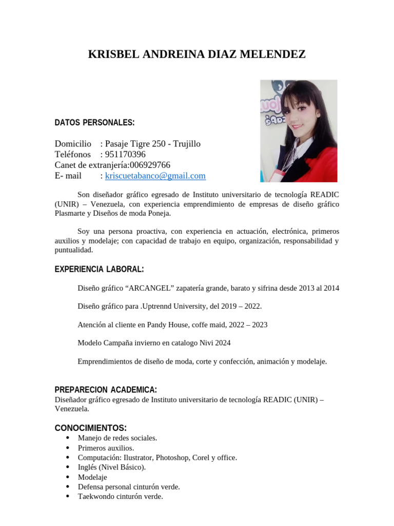 Krisbel Andreina Diaz Melendez | PDF