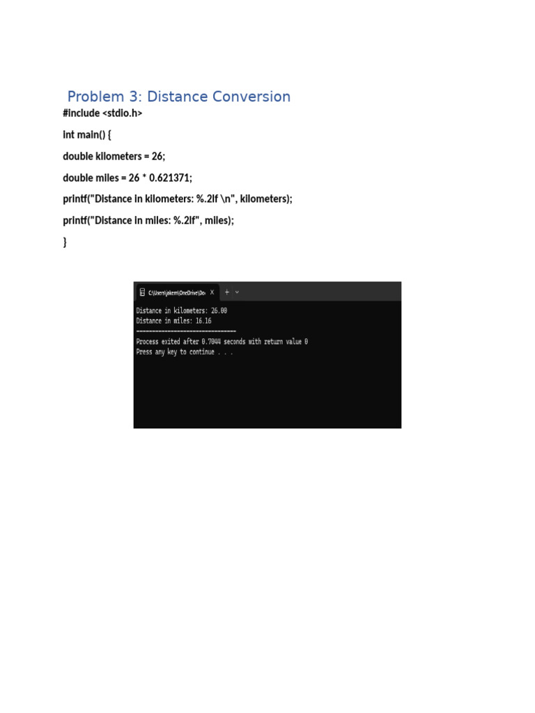 Computer Programming Assignment1 | PDF