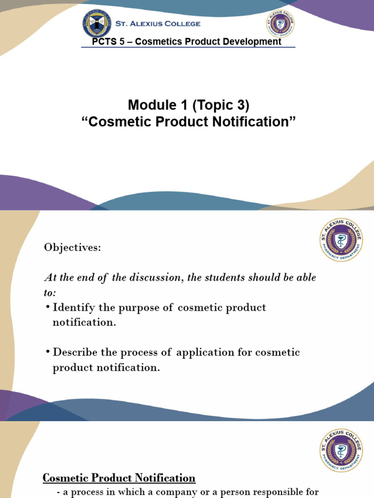 Cosmetics Product Notification | PDF | Cosmetics | Perfume