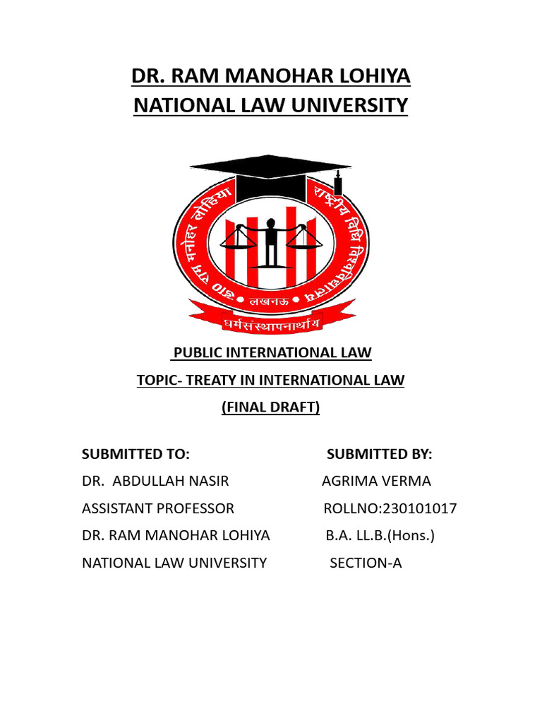 pil project(1) | PDF | Treaty | International Law