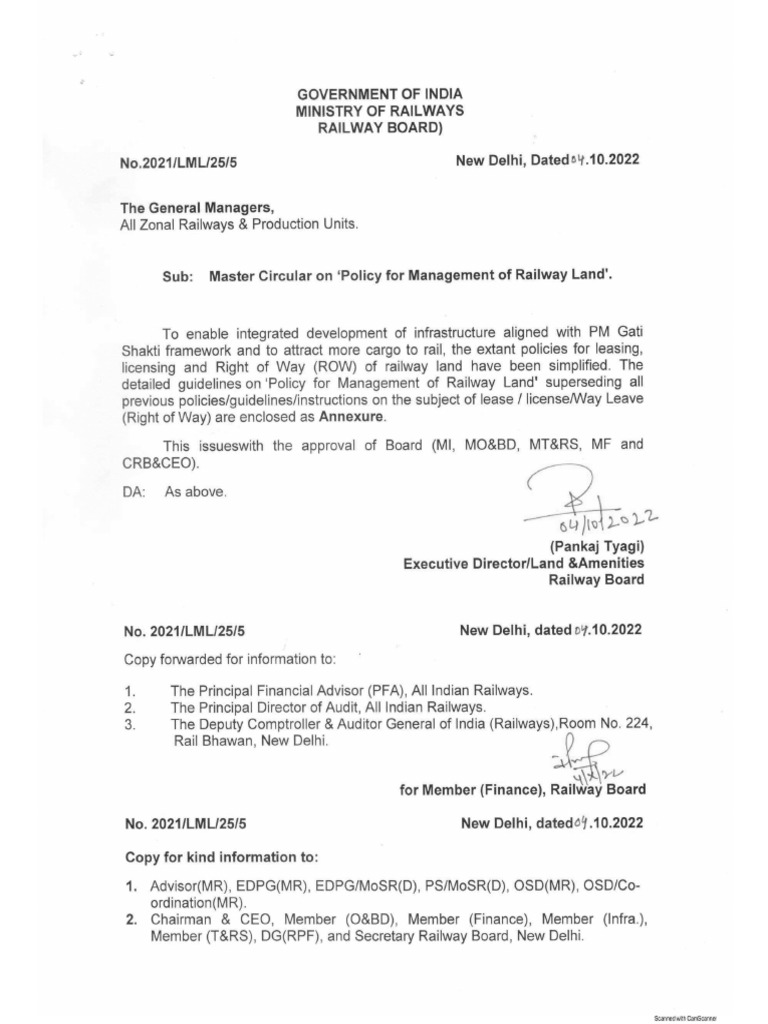 Lease Circular Dt. 04.10.2022 | PDF