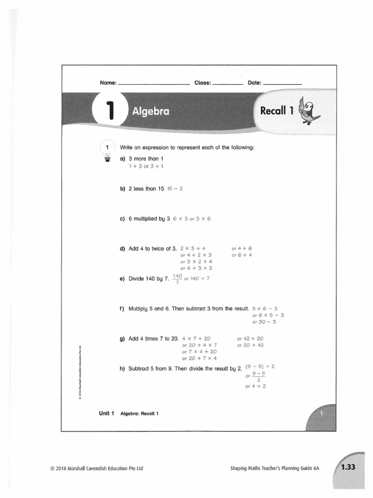 Shaping Maths TG 6A 3E 1 | PDF