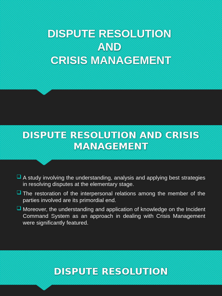 Dispute Resolution System and Amicable Settlement | PDF | Mediation ...