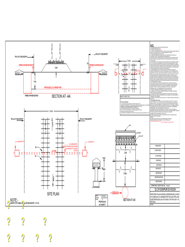 Underground CS Carrier Pipe Plan | PDF