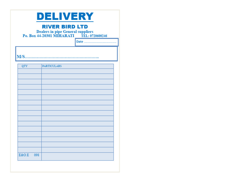 Delivery | PDF